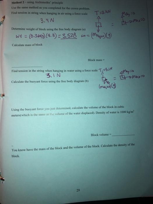 Solved Archimedes principle explains why objects float or | Chegg.com
