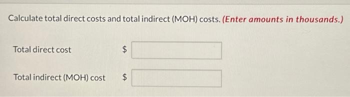 Solved Complete the table below by classifying each cost as | Chegg.com