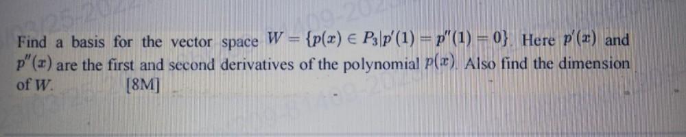 Solved Find a basis for the vector space | Chegg.com