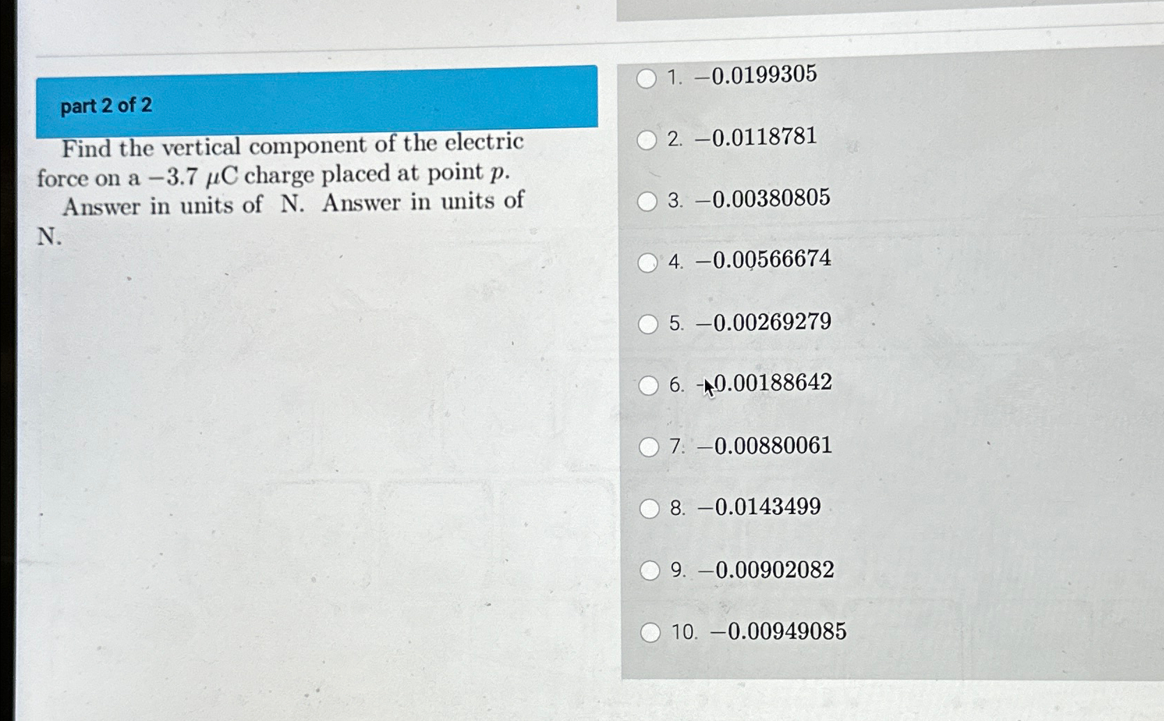 part 2 ﻿of 2Find the vertical component of the | Chegg.com
