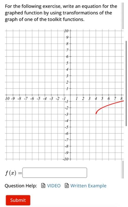 Solved For the following exercise, write an equation for the | Chegg.com