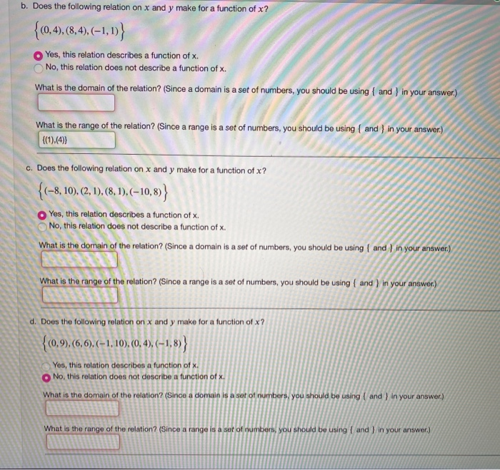 Solved b. Does the following relation on x and y make for a | Chegg.com
