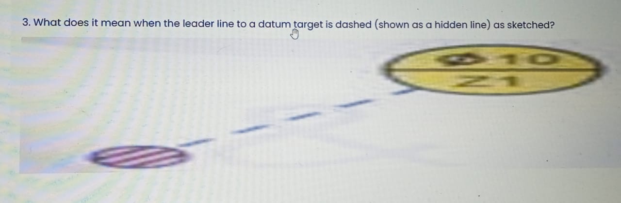 Solved What does it mean when the leader line to a datum | Chegg.com