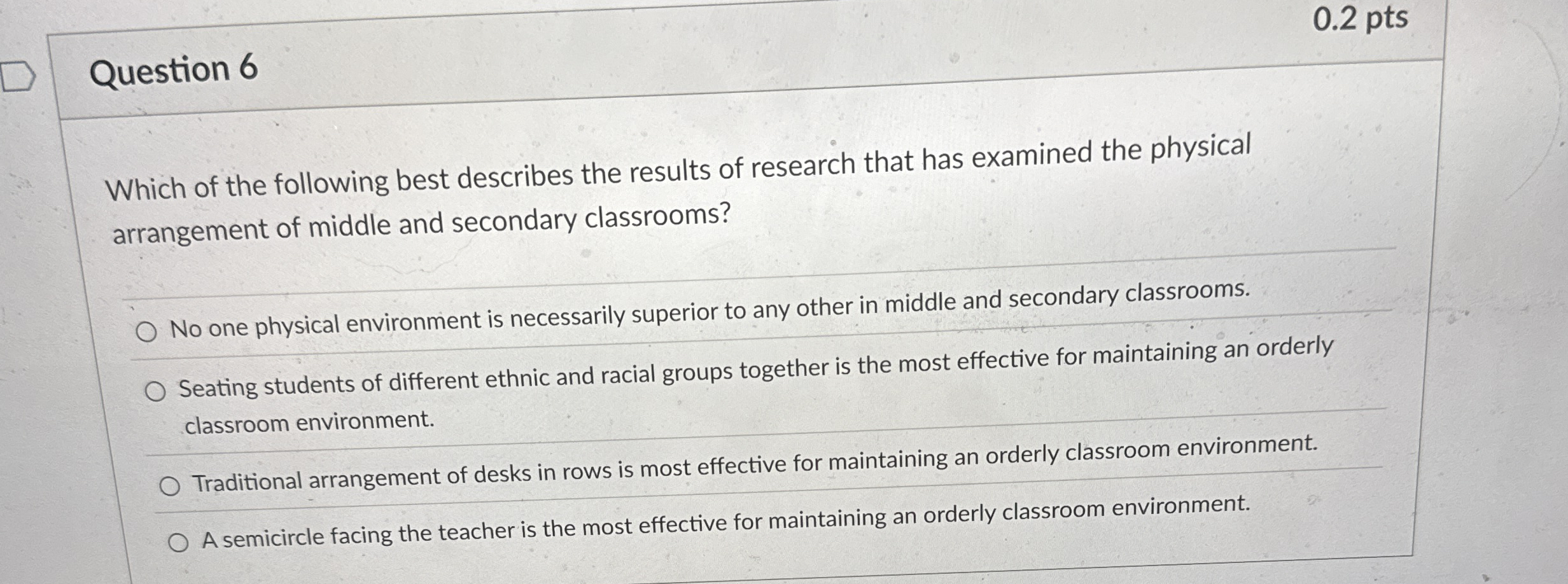 High Quality SOLUTION Question 6Which of the following best describes the | Chegg.com