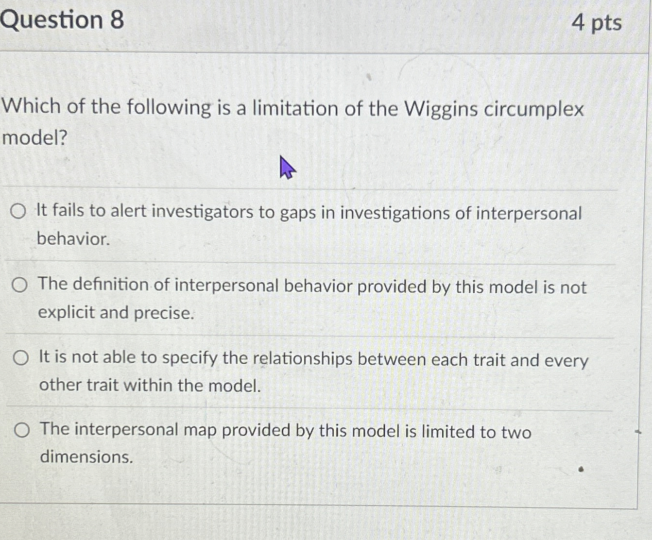 Solved Question 8Which of the following is a limitation of | Chegg.com