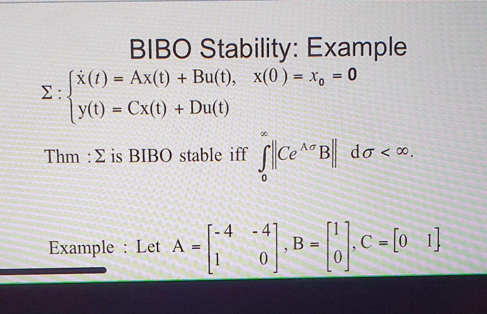 Solved check if it is bibo stable or not with this formula | Chegg.com