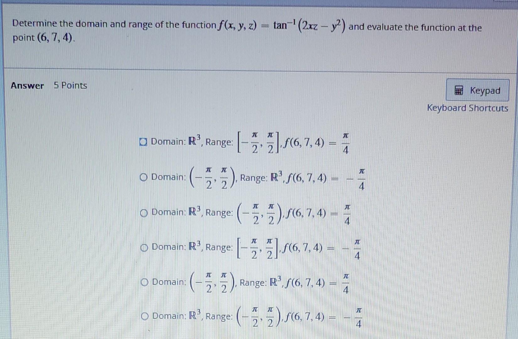 Solved Determine the domain and range of the function f(x, | Chegg.com