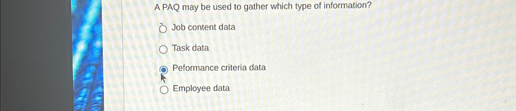 Solved APAQ may be used to gather which type of | Chegg.com