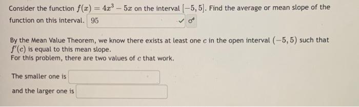 Solved Consider the function f(x)=4x3−5x on the interval | Chegg.com