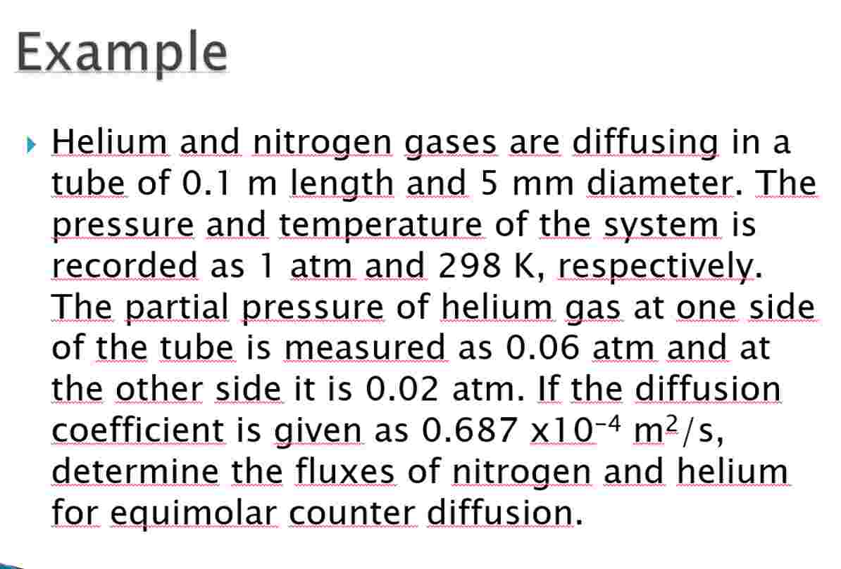 Solved ExampleHelium and nitrogen gases are diffusing in a | Chegg.com