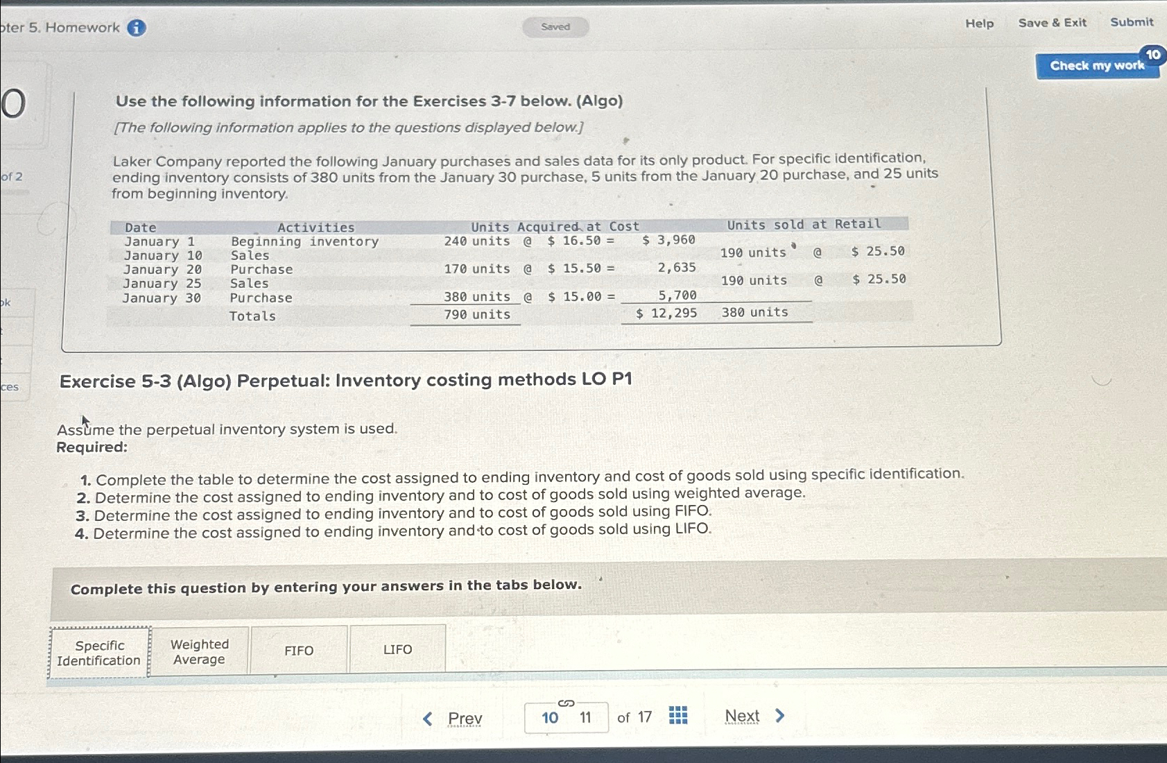Solved Use the following information for the Exercises 3-7 | Chegg.com