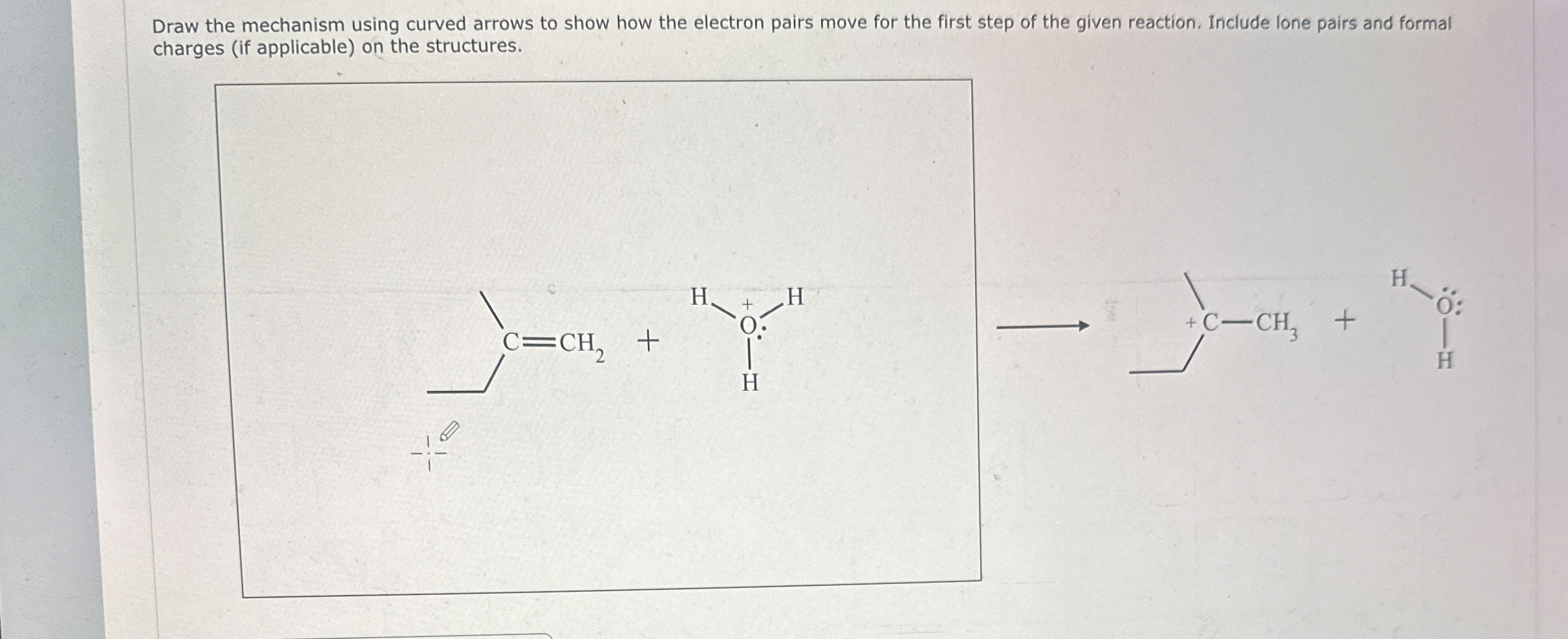Draw the mechanism using curved arrows to show how | Chegg.com