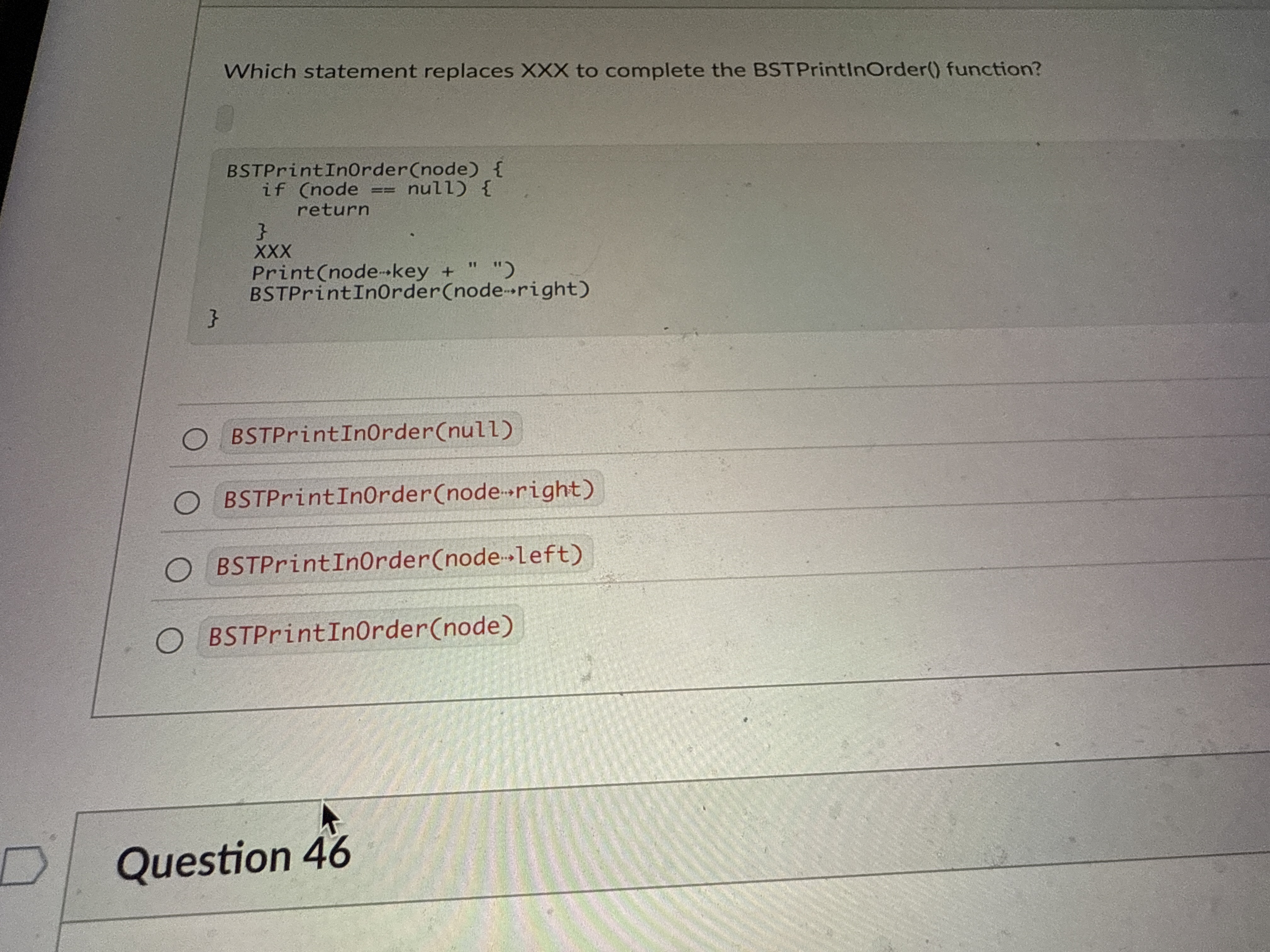 Solved Which statement replaces \( ﻿X X X \) ﻿to complete | Chegg.com