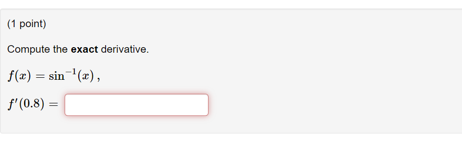 Solved (1 ﻿point)Compute the exact | Chegg.com