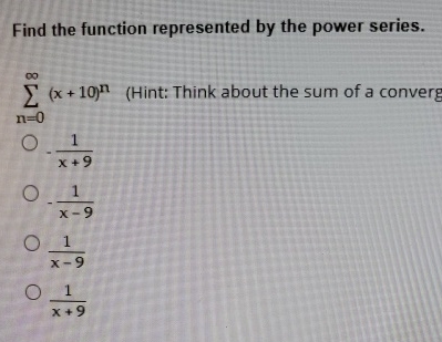 Solved Find the function represented by the power | Chegg.com