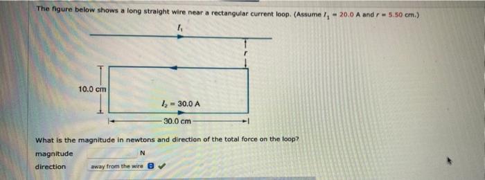 Solved The figure below shows a long straight wire near a | Chegg.com