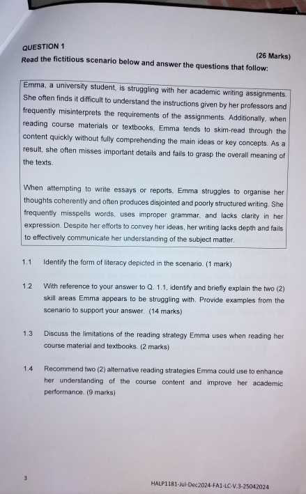 Solved QUESTION 1(26 ﻿Marks)Read the fictitious scenario | Chegg.com