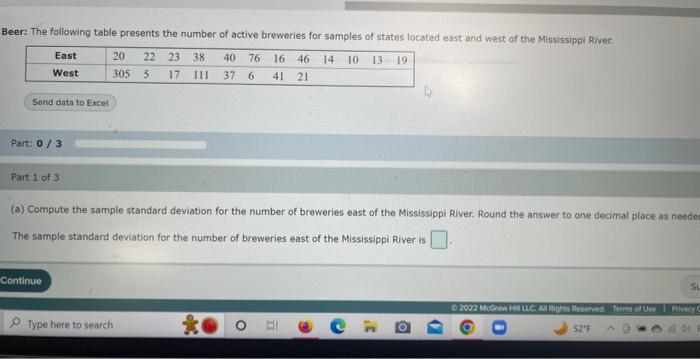 Solved 3eer: The following table presents the number of | Chegg.com