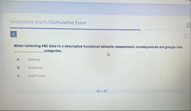 Solved Cumulative Exam / ﻿Cumulative ExamWhen collecting ABC | Chegg.com