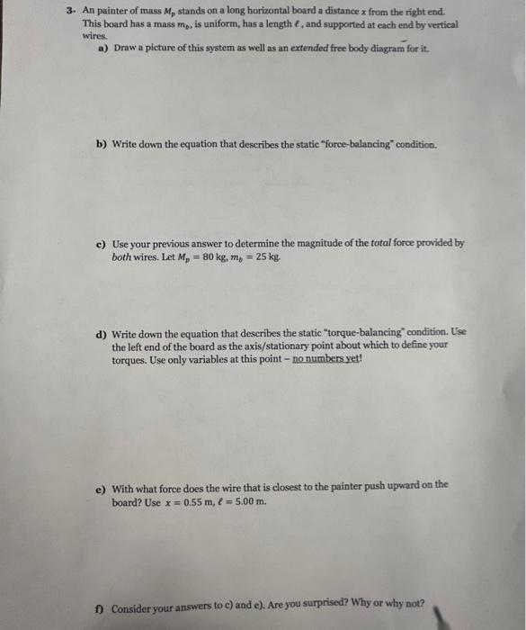 Solved b) Write down the equation that describes the static | Chegg.com