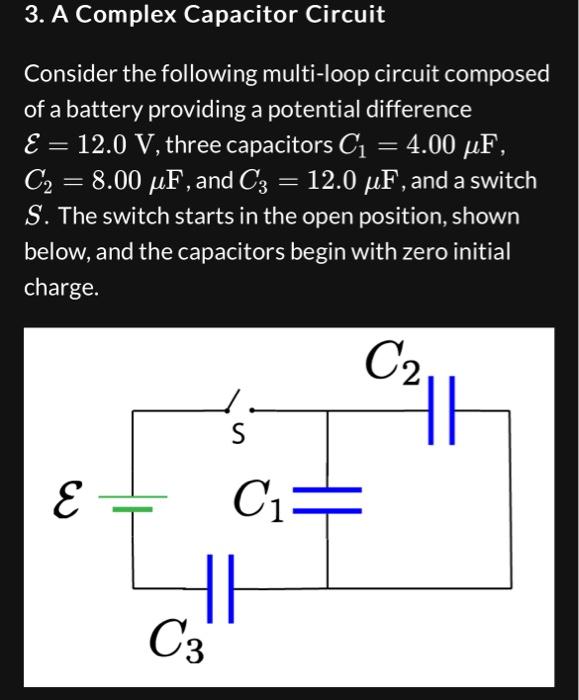 Solved 3. A Complex Capacitor Circuit Consider the following | Chegg.com