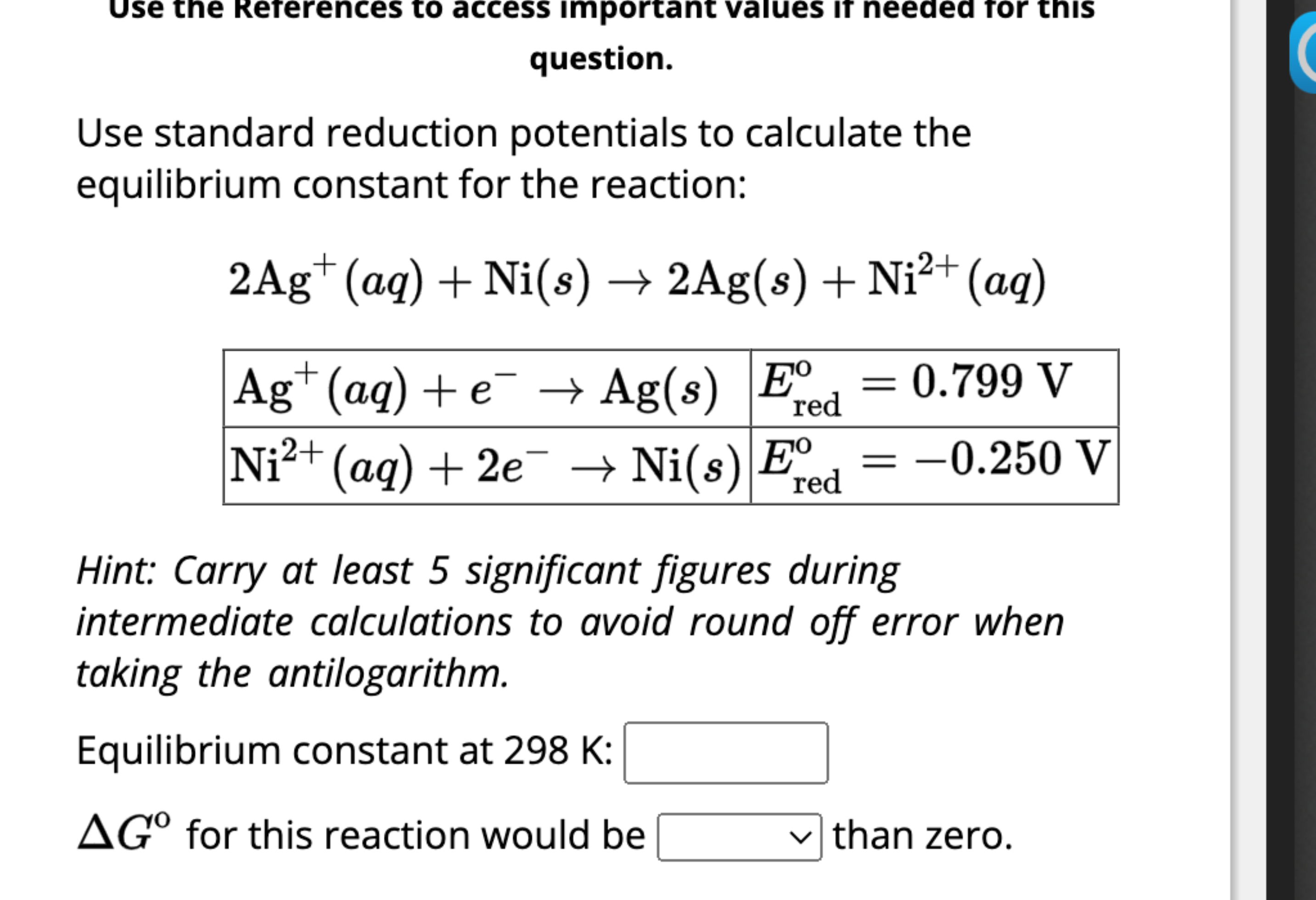 question.Use standard reduction potentials to | Chegg.com