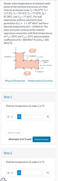 Solved Steady-state temperatures at selected nodal points of | Chegg.com