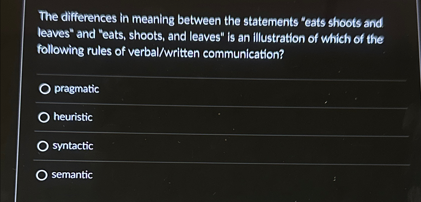 Solved The differences in meaning between the statements | Chegg.com
