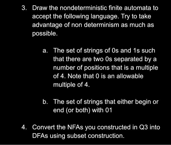 Draw the nondeterministic finite automata to accept | Chegg.com