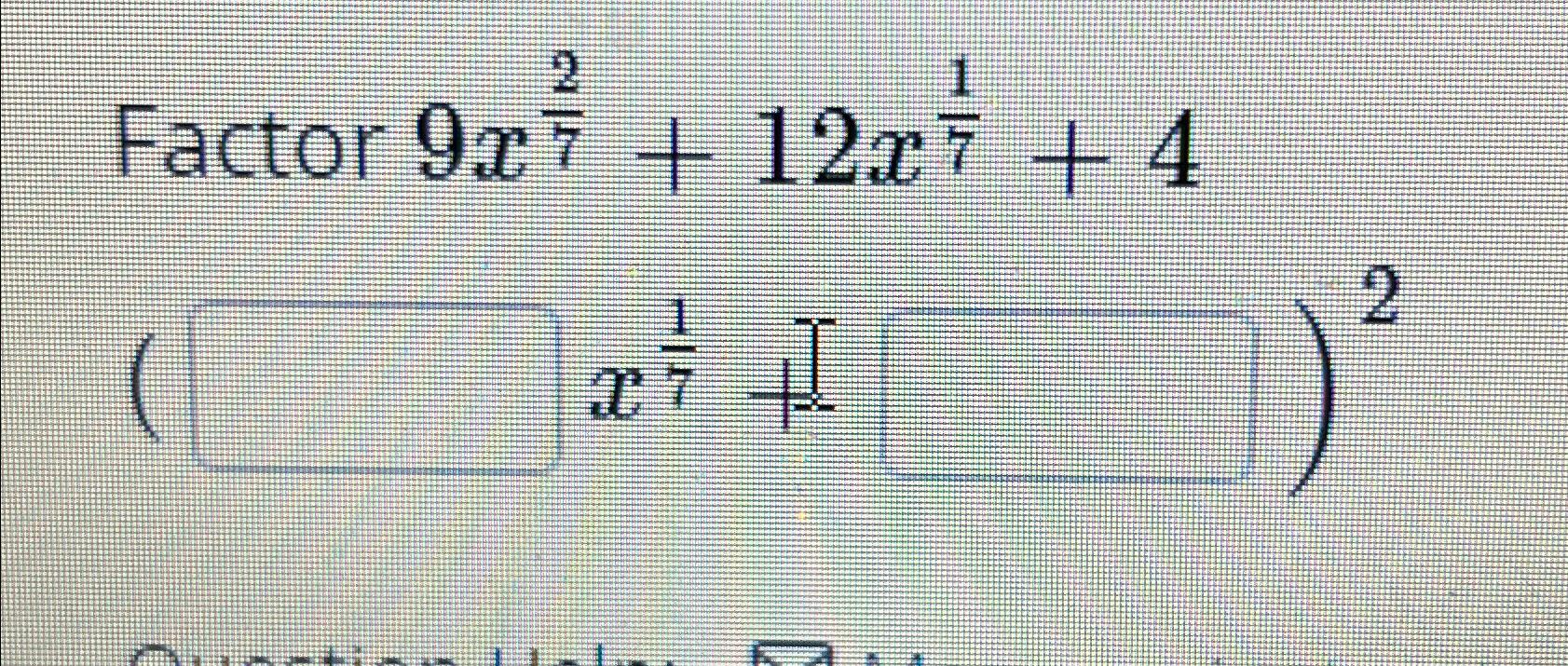 Solved Factor | Chegg.com