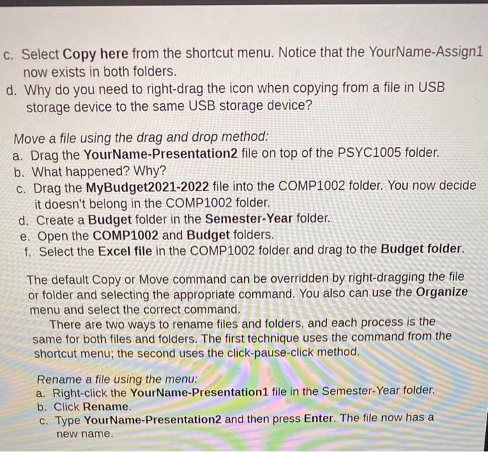 Solved just do activity 3 *rename a file using the menu, | Chegg.com