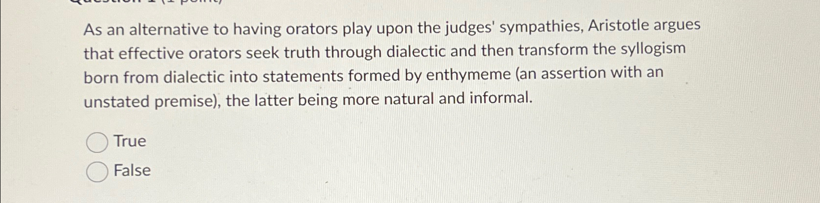 Solved As an alternative to having orators play upon the | Chegg.com