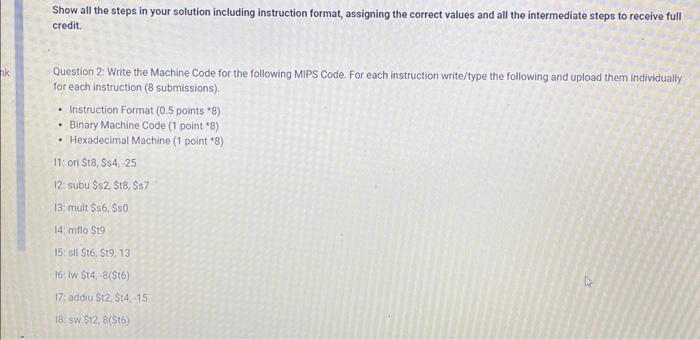 Solved Show all the steps in your solution including | Chegg.com