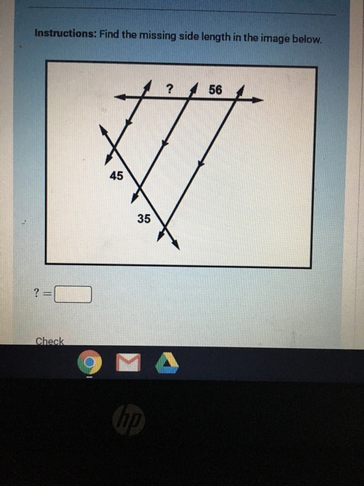 Solved Instructions: Find the missing side length in the | Chegg.com