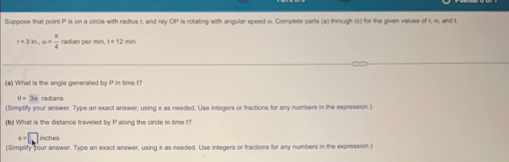 Solved Suppose that point P ﻿is on a circle with radius r, | Chegg.com