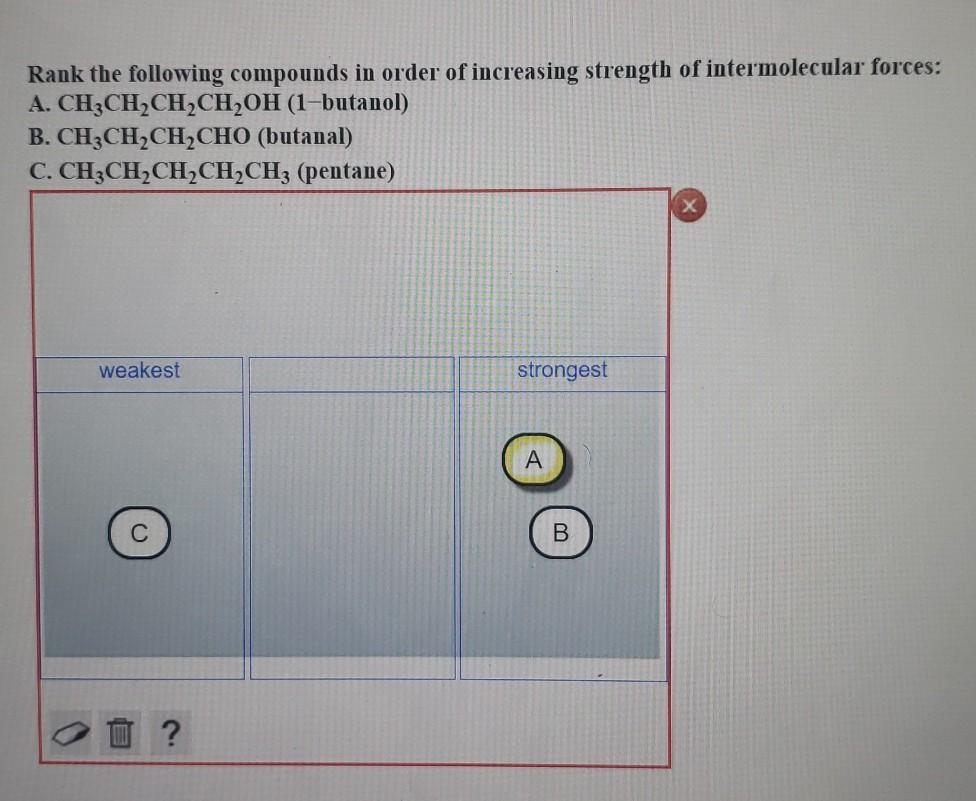Solved Rank the following compounds in order of increasing | Chegg.com