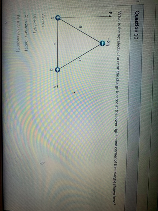 Solved what is the net electric force on the charge located | Chegg.com