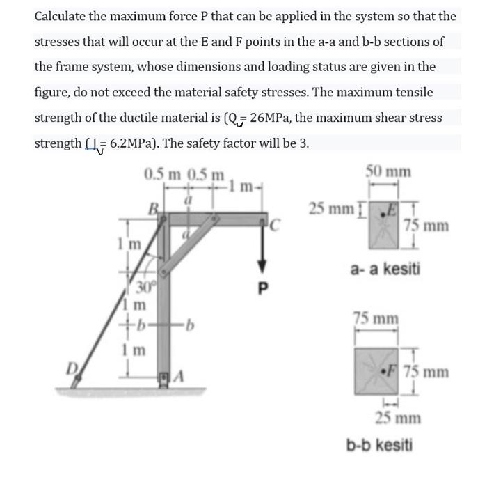 Solved Calculate the maximum force P that can be applied in | Chegg.com