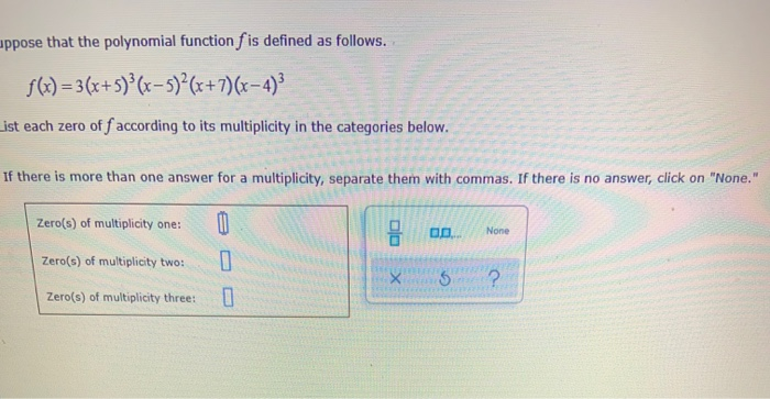 Solved appose that the polynomial function fis defined as | Chegg.com