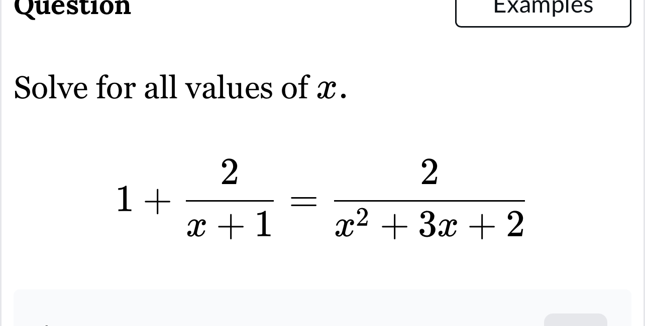 Solved Solve for all values of x.1+2x+1=2x2+3x+2 | Chegg.com