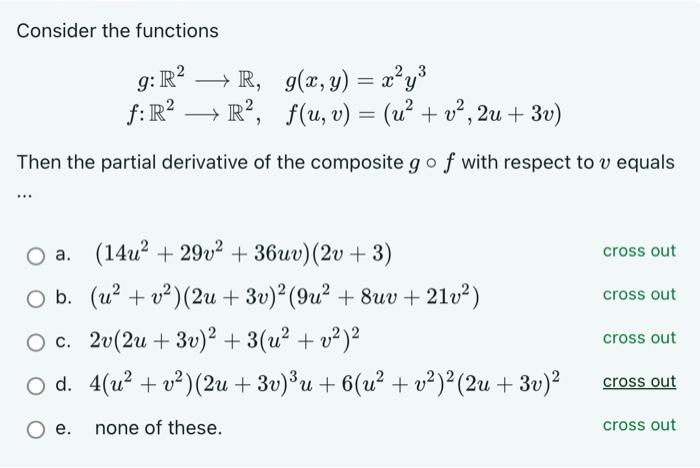 Solved Consider the functions | Chegg.com