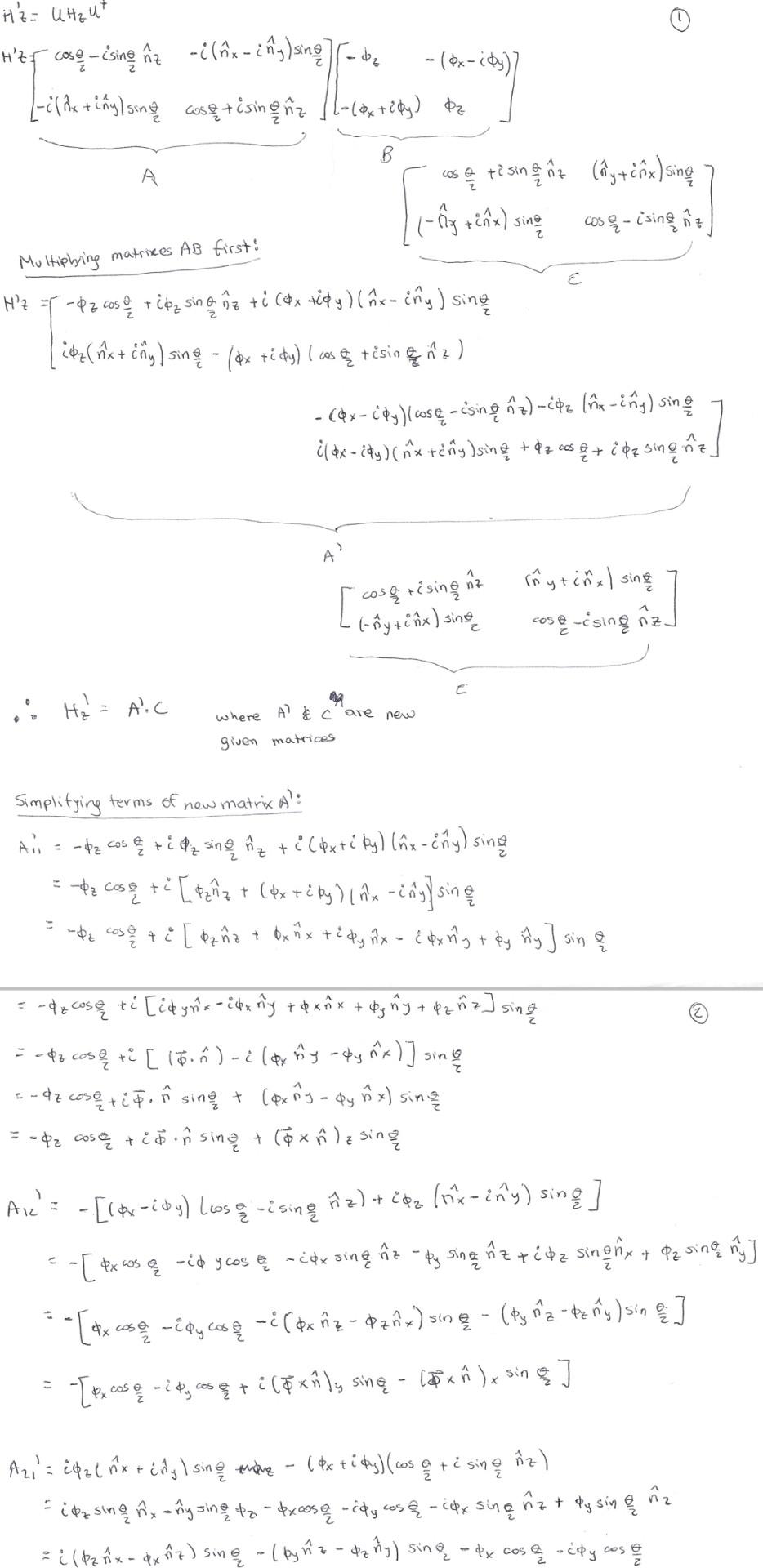 Solved I am doing a physics matrix problem that can be | Chegg.com