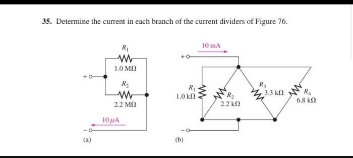 Solved 35. Determine the current in each branch of the | Chegg.com