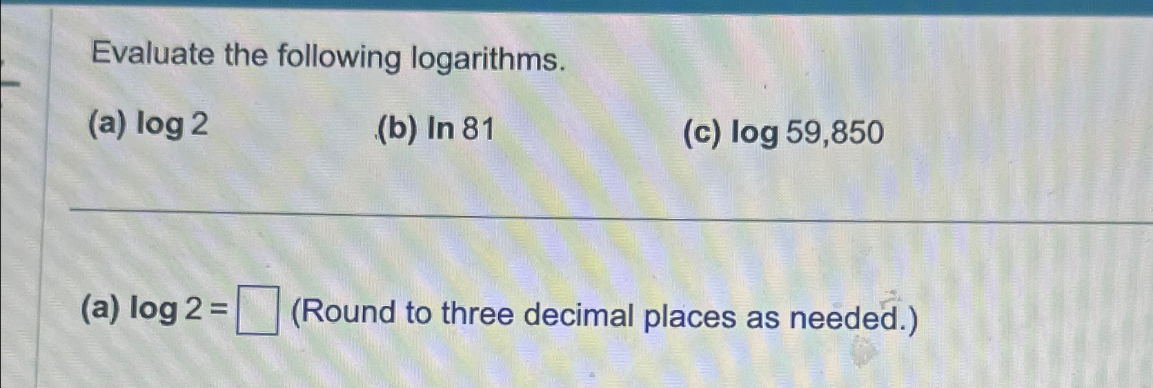 Solved Evaluate the following | Chegg.com