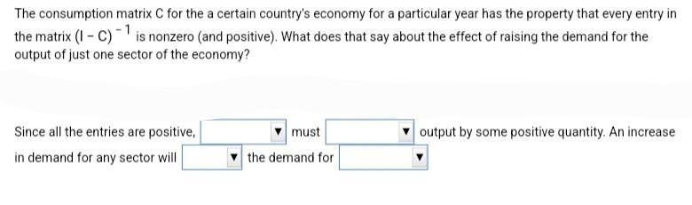 Solved The consumption matrix C for the a certain country's | Chegg.com
