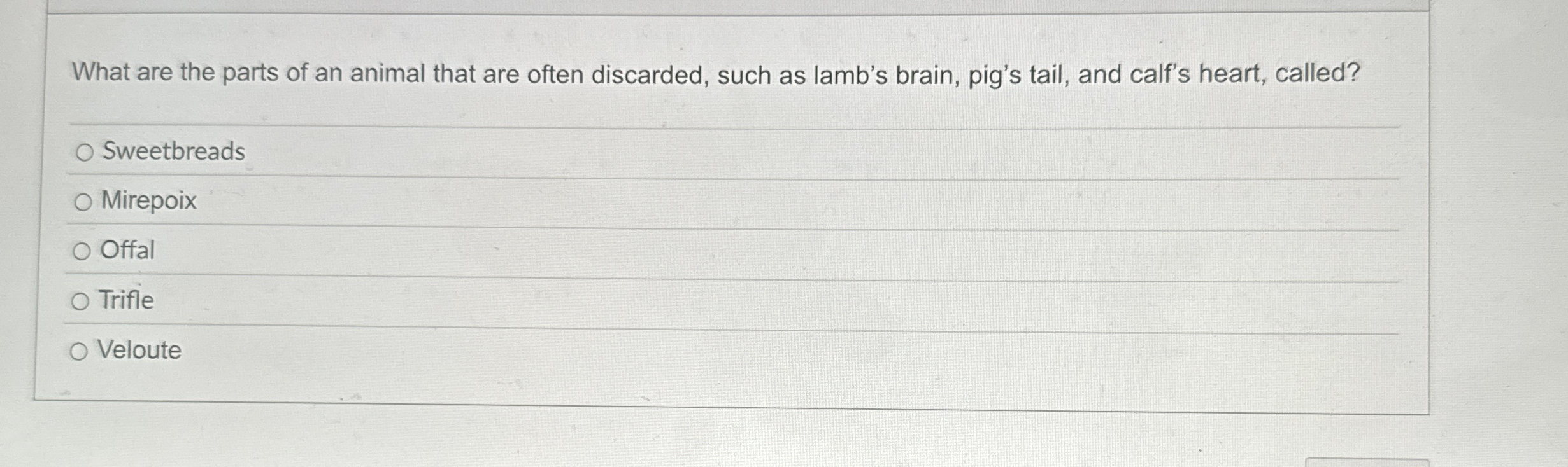 Solved What are the parts of an animal that are often | Chegg.com