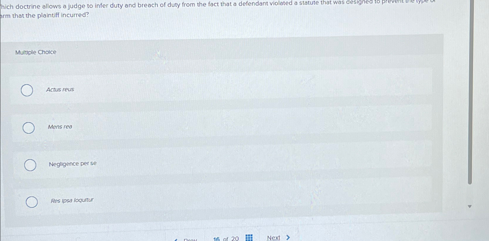 Solved Which doctrine allows a judge to infer duty and | Chegg.com