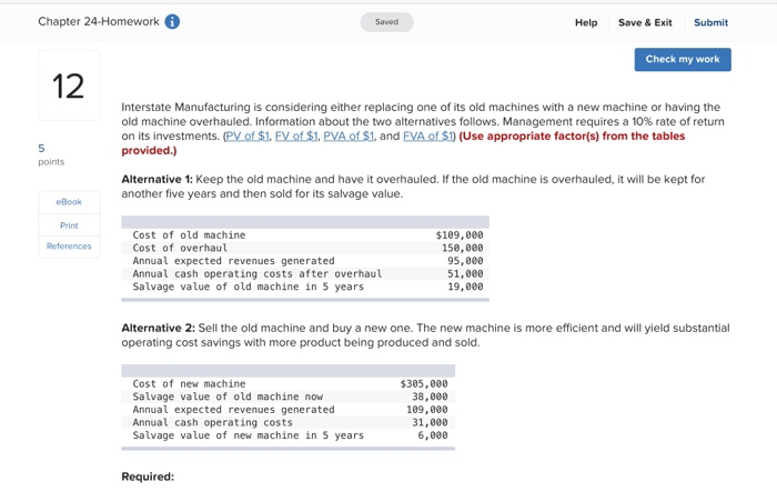 Solved Chapter 24-Homework Help Save & Exit Submit Check my | Chegg.com