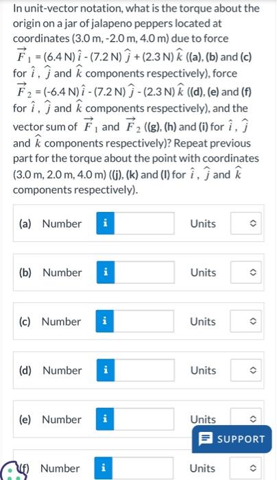 Solved In unit-vector notation, what is the torque about the | Chegg.com