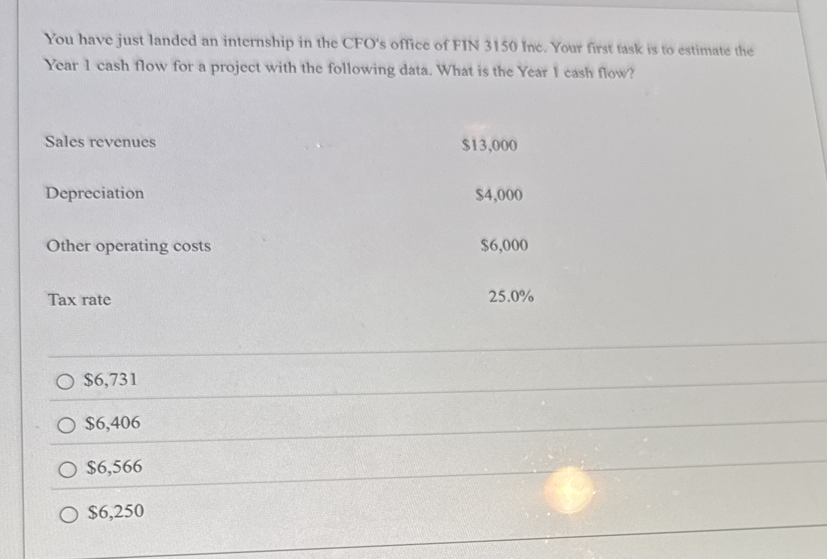 Solved You have just landed an internship in the CFO's | Chegg.com